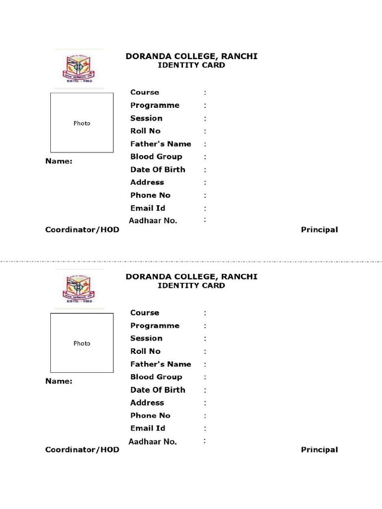 ID Card Format | PDF