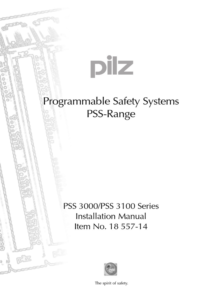 Programmable Safety Systems PSS-Range: PSS 3000/PSS 3100 Series ...