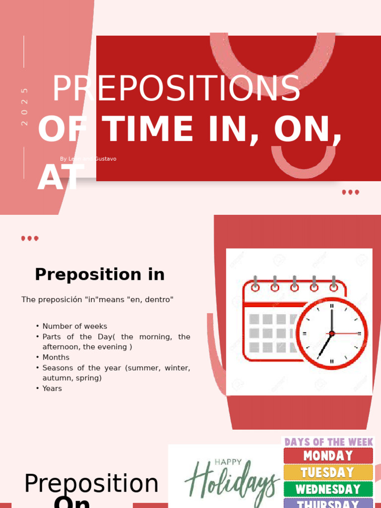Understanding Time Prepositions: In, On, At | PDF