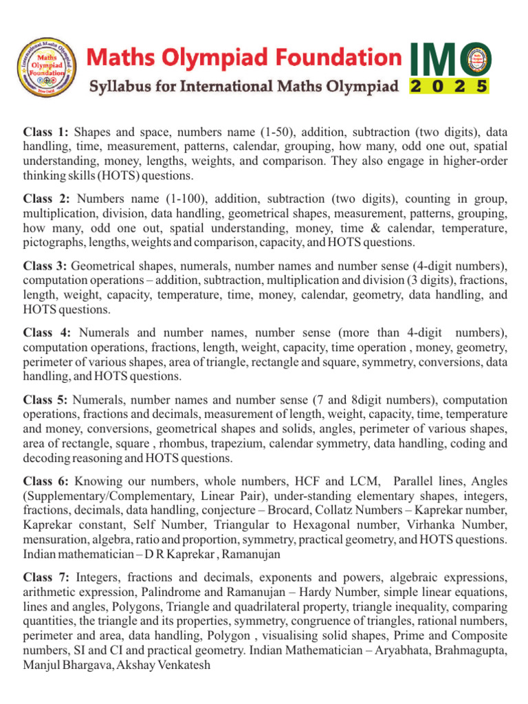 MOF Syllabus | PDF | Geometry | Factorization