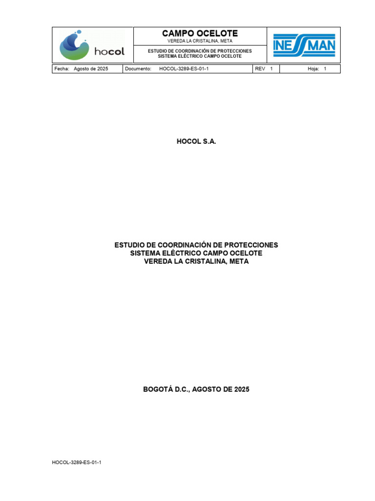 Hocol 3289 Es 01 1 | PDF | Transformador | Corriente eléctrica
