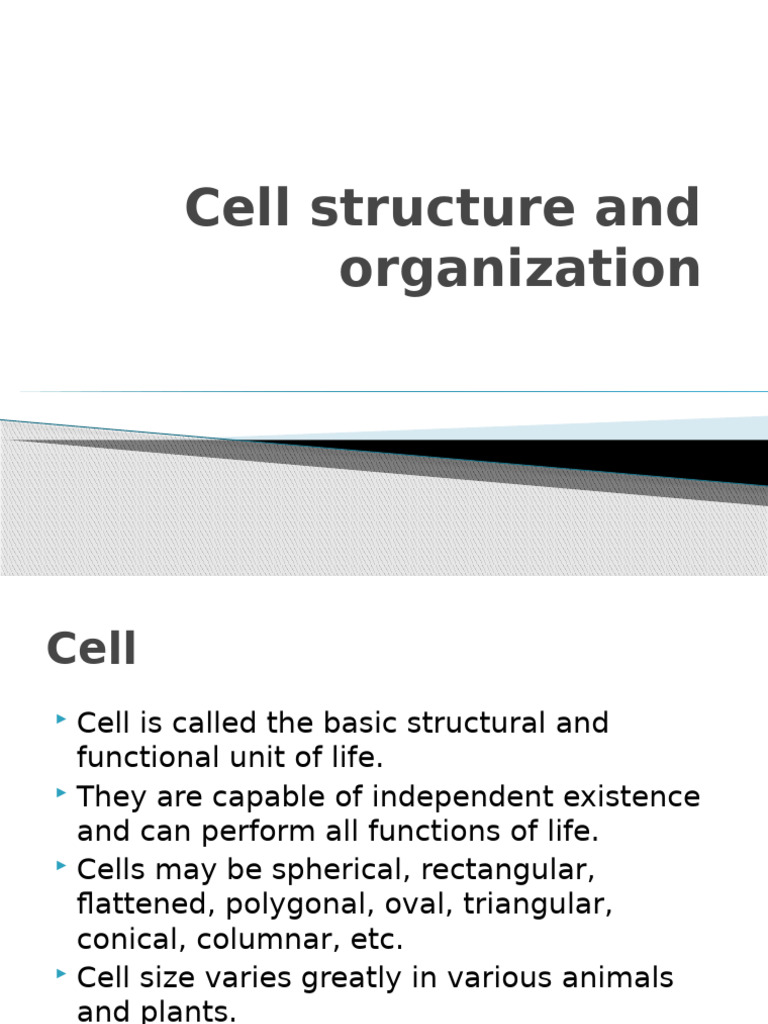 Cell Structure and Organization Full Chapter | PDF | Chloroplast | Cell ...