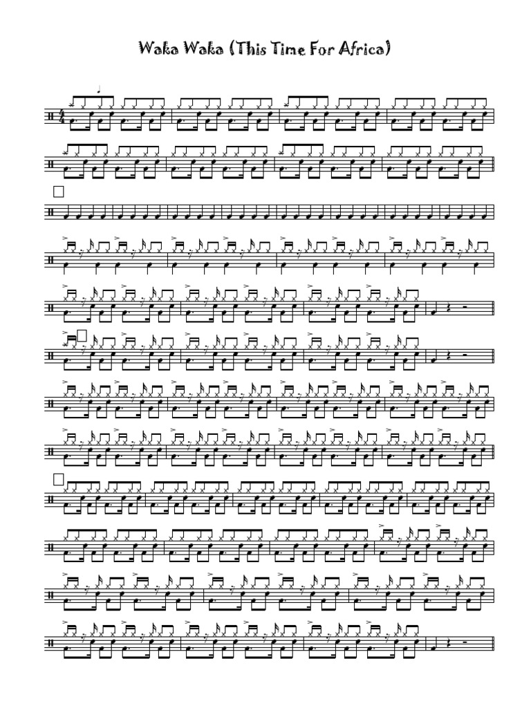 Waka Waka Drums | PDF