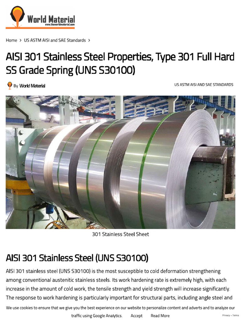 301 Stainless Steel Spring Steel | PDF