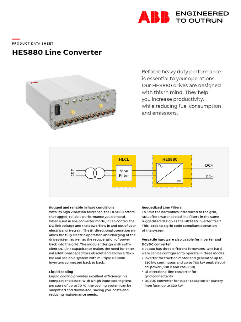 HES880 Line Converter Overview | PDF | Power Inverter | Electronic ...