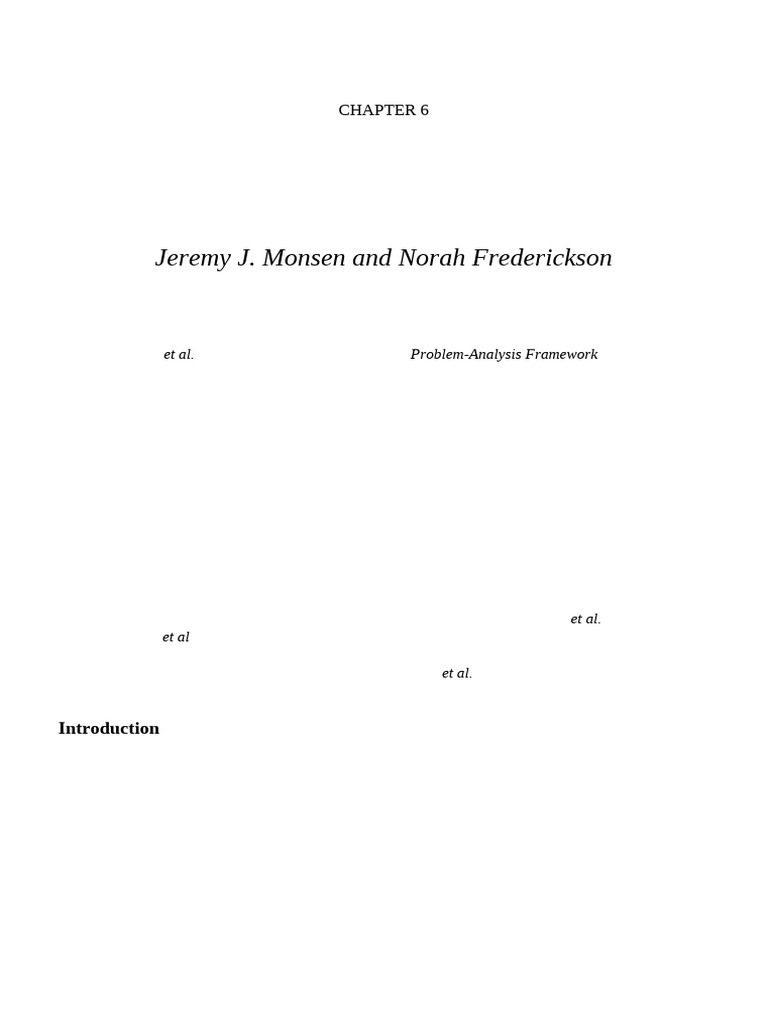 Monsen Problem Analysis Framework Explained | PDF | Hypothesis | Expert