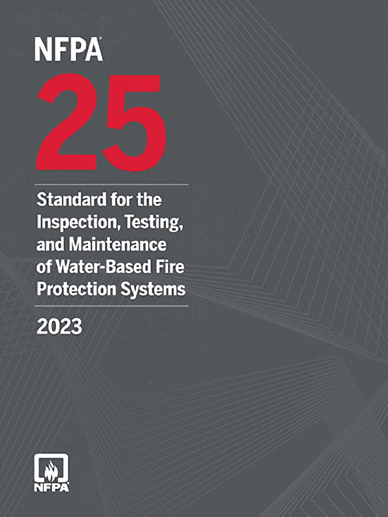 NFPA 25: Inspección y Mantenimiento 2023 | PDF | Agua | edificio