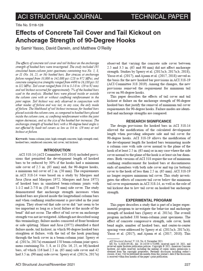 20-395 (Effect of Concrete Tail) | PDF | Strength Of Materials | Concrete