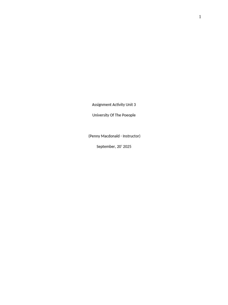 BUS 3303-01 - AY2026-T1 - Enterpreneurship 1 - Assignment Activity Unit ...