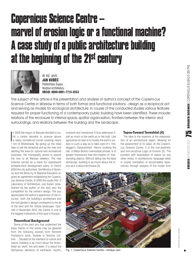 Copernicus Science Centre Design Analysis | PDF