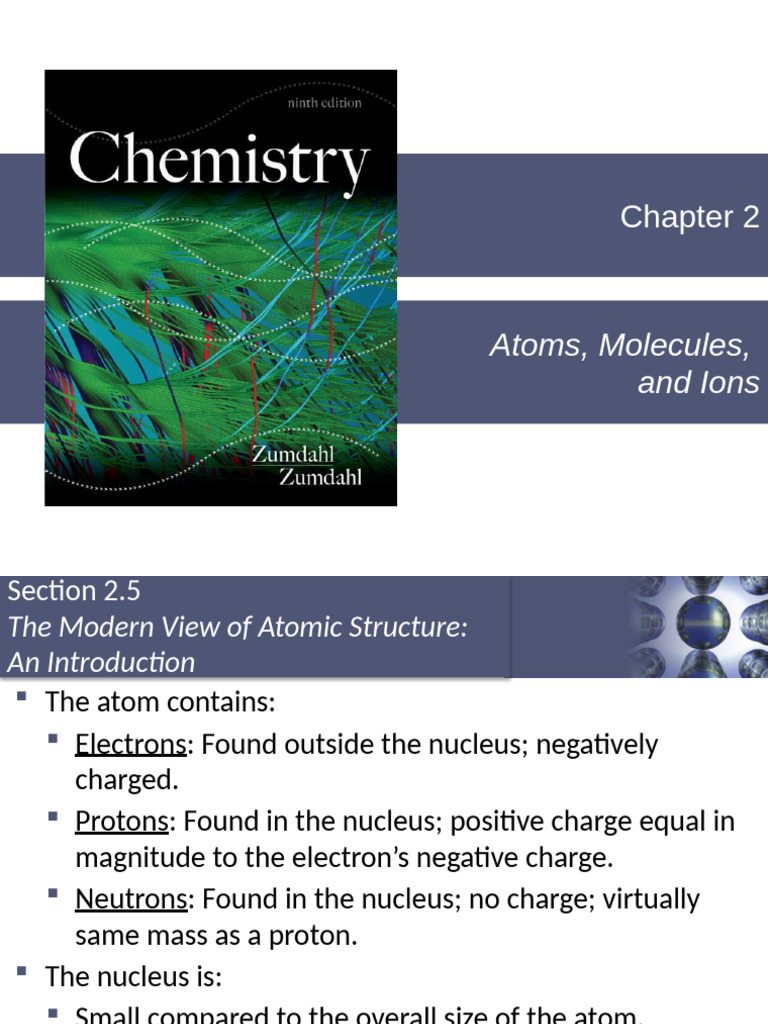 101 Chapter 2 Atoms Molecules and Ions | PDF | Atoms | Ion