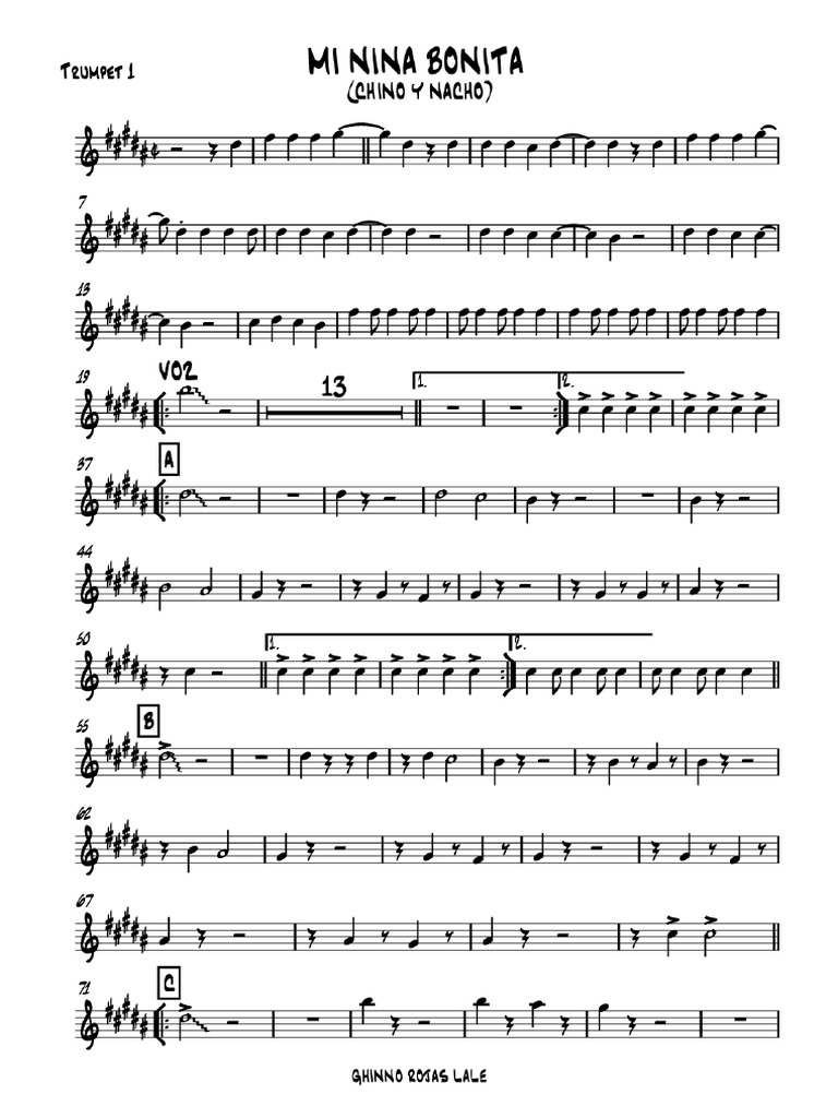 Chino y Nacho - Mi Niña Bonita | PDF