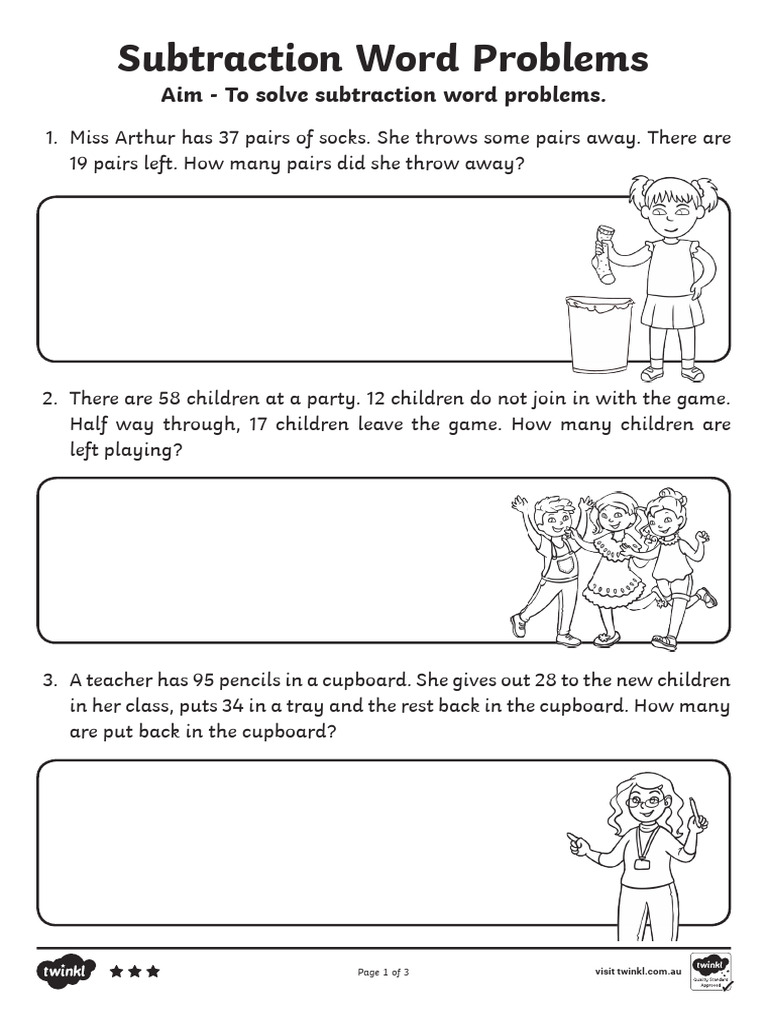Subtraction Word Problems for Kids | PDF | Chess | Chess Theory