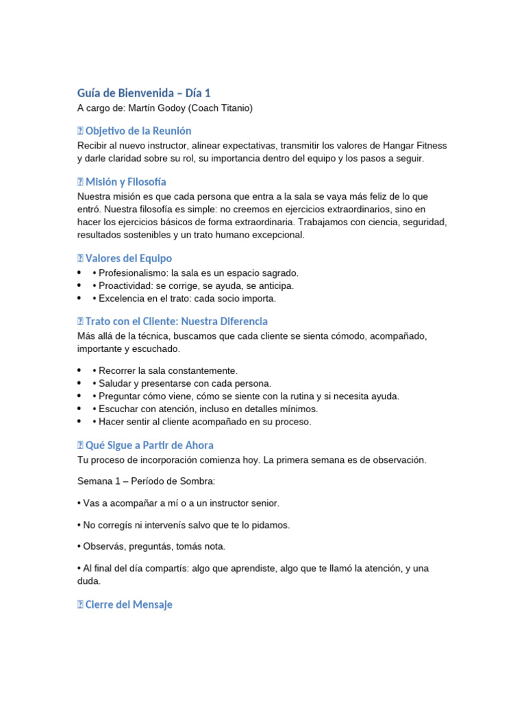 Guía de Bienvenida para Nuevos Instructores | PDF