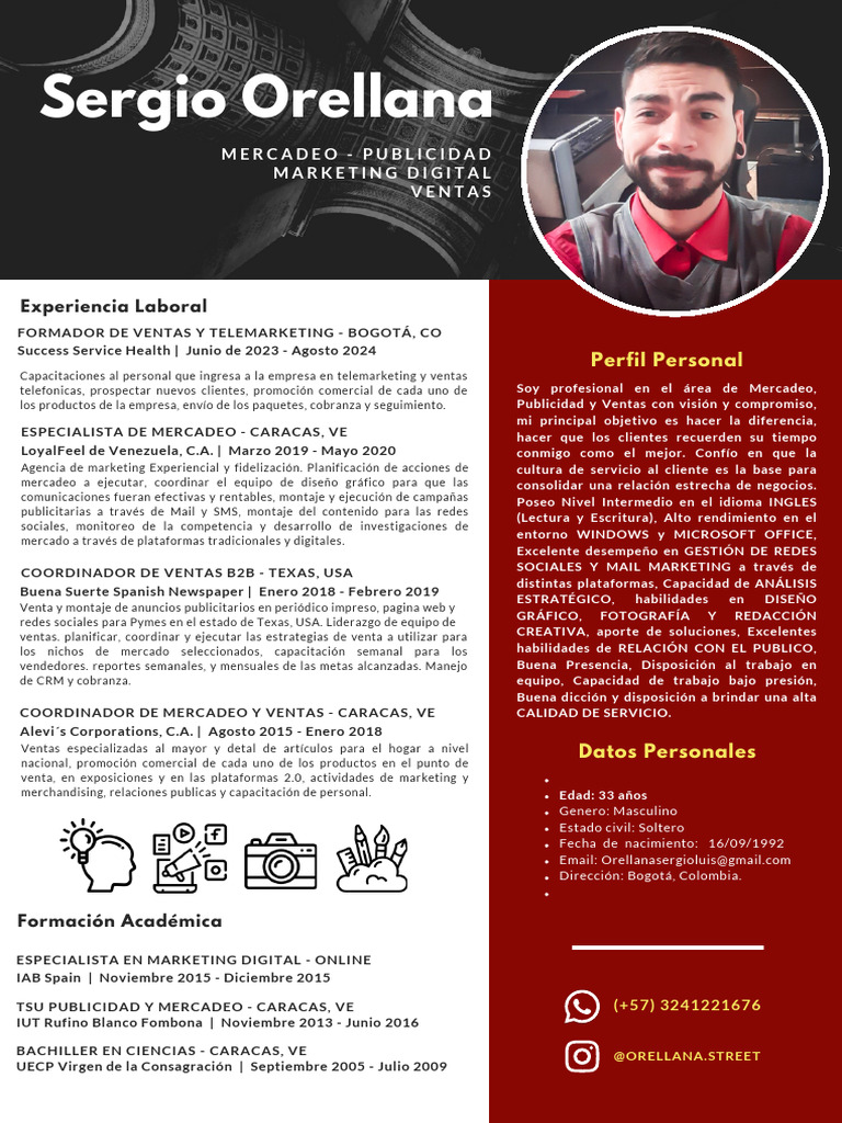 Curriculum Vitae - Sergio Orellana 2020 | PDF | Marketing | Publicidad digital