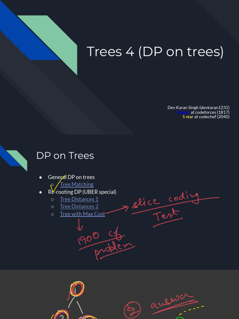 Trees 4 (DP On Trees) | PDF