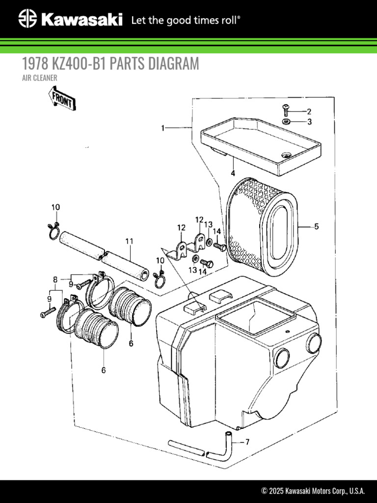 1978 Kz400-b1 Air Cleaner | PDF