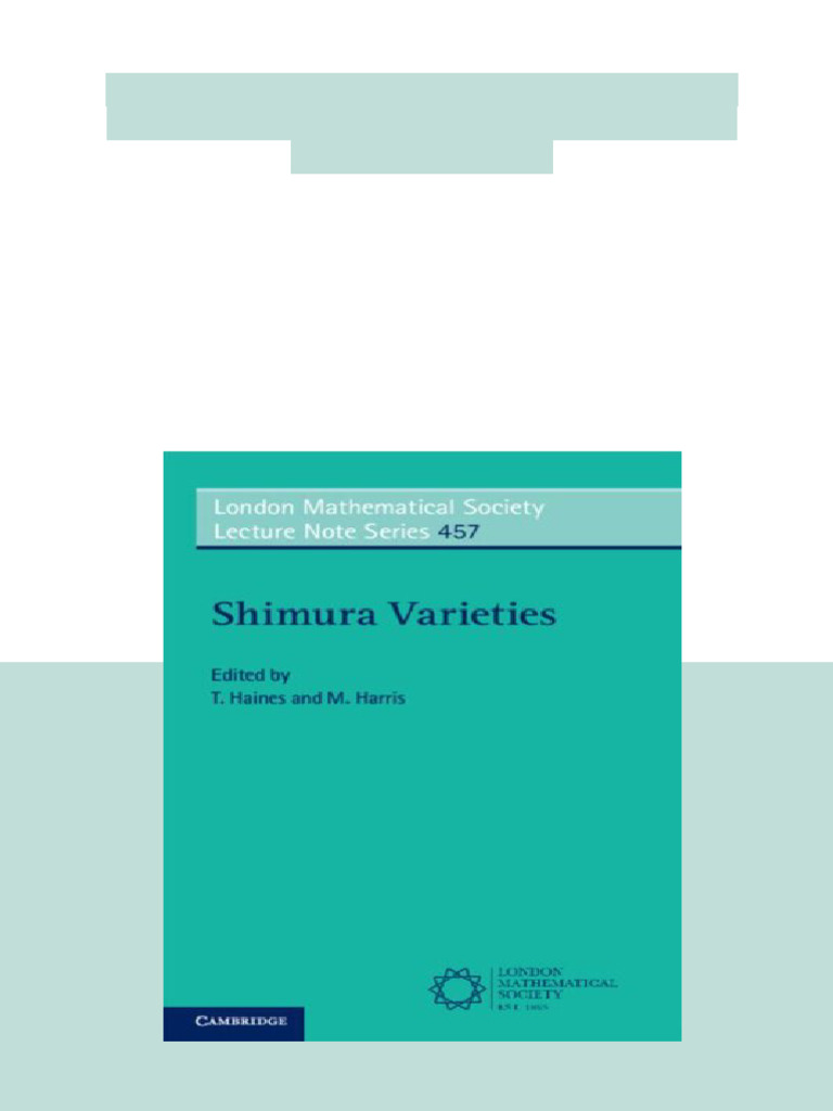 Shimura Varieties London Mathematical Society Lecture Note Series 1st ...
