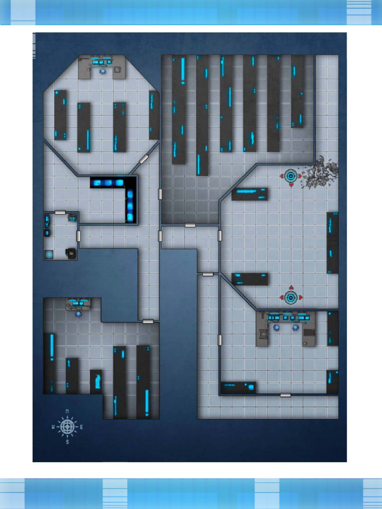 Starfinder Season 3-08 Fleeting Truth - The Darkside Depository - Map | PDF