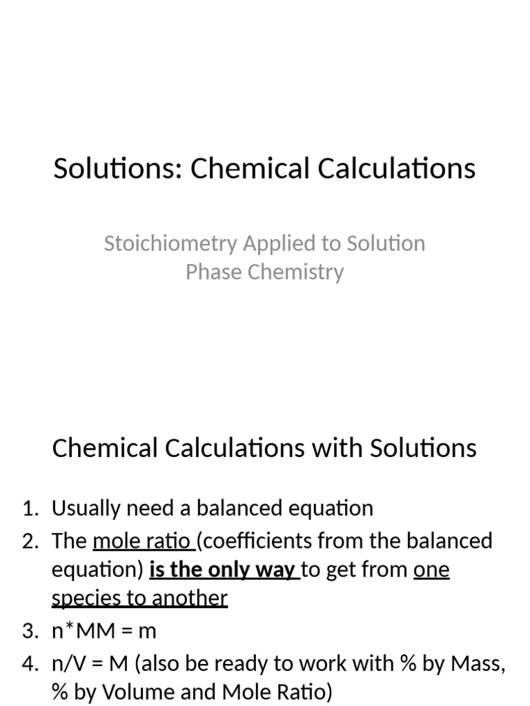 Chem101 ch12b Full | PDF | Concentration | Stoichiometry