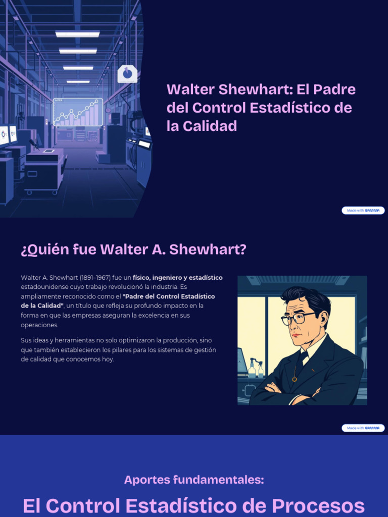Walter Shewhart: Control Estadístico de Calidad | PDF | Calidad ...