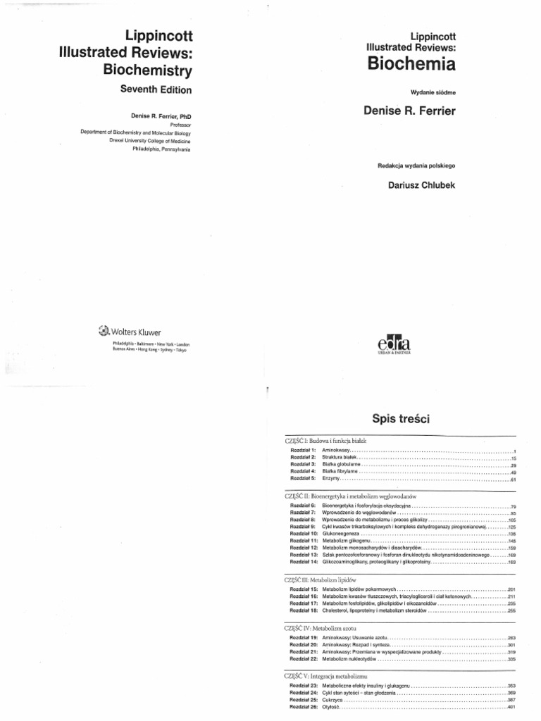 00.2. Spis Treści - Biochemia | PDF