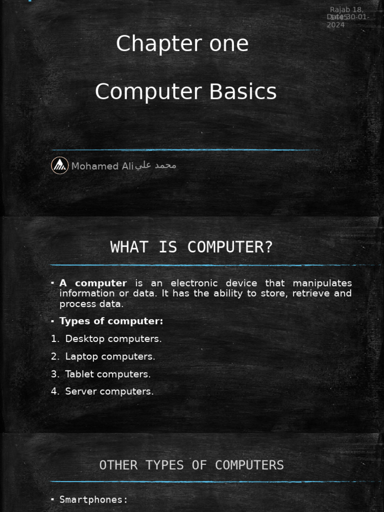 Chapter One Basic Computers | PDF | Personal Computers | Operating System