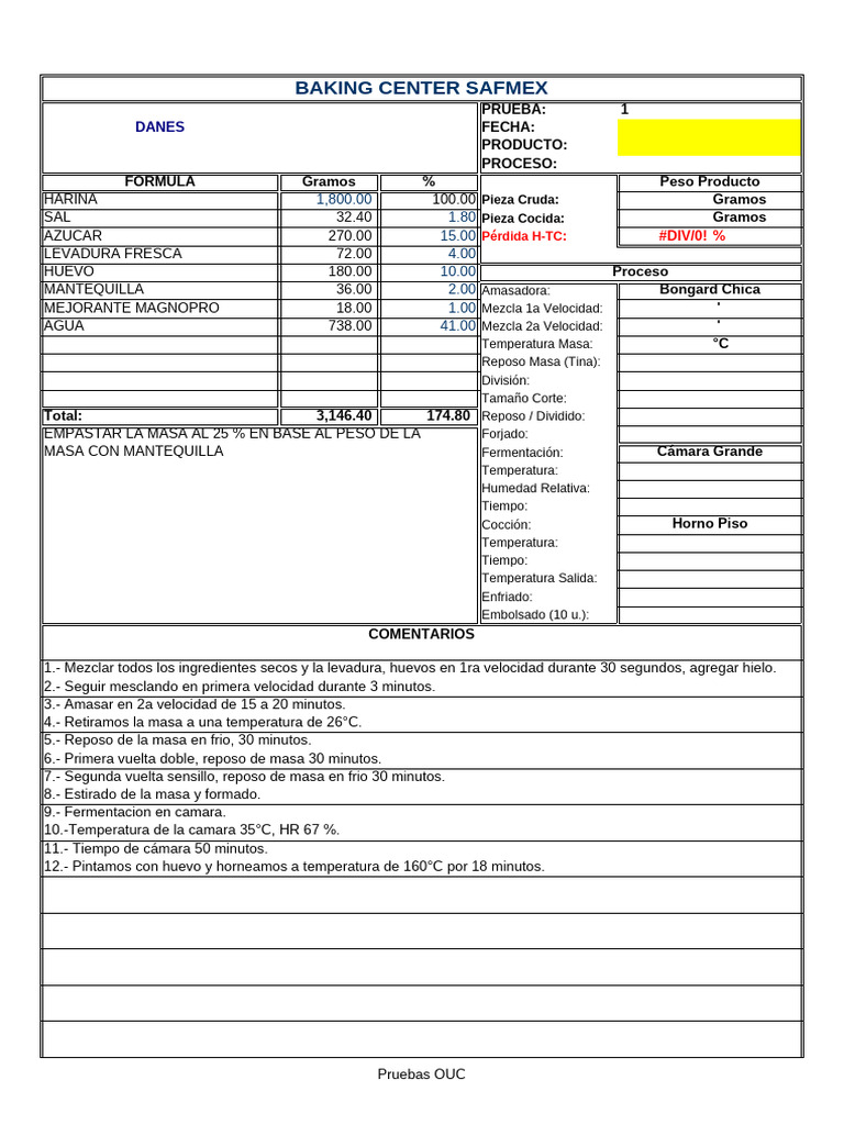 Proceso de Elaboración de Danes | PDF | Alimentos