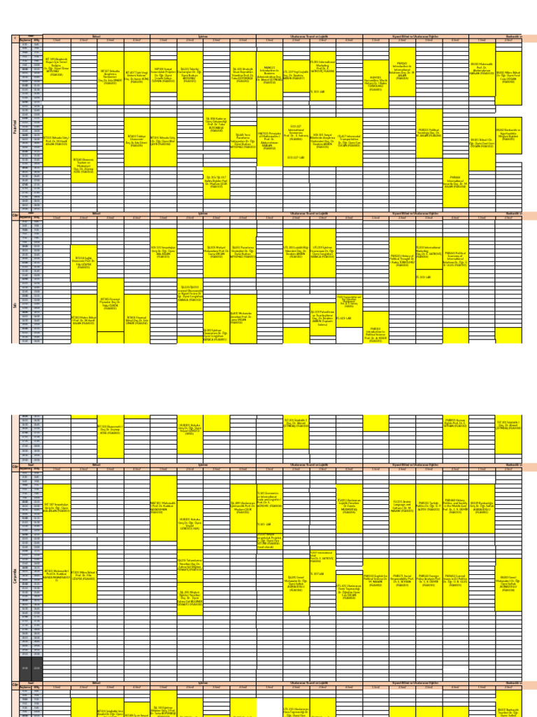 IISBF 2025 2026 Guz Donemi Ders Programi | PDF