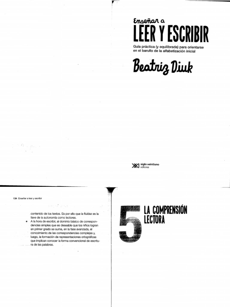 Cap 5. Ensen Ar A Leer y Escribir. Beatriz Diuk | PDF