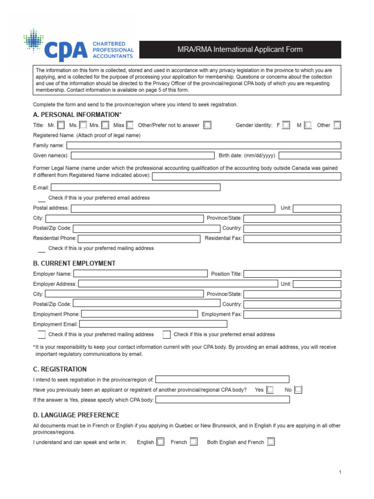 EC MRA RMA International Applicant Form en | PDF | Notary Public ...