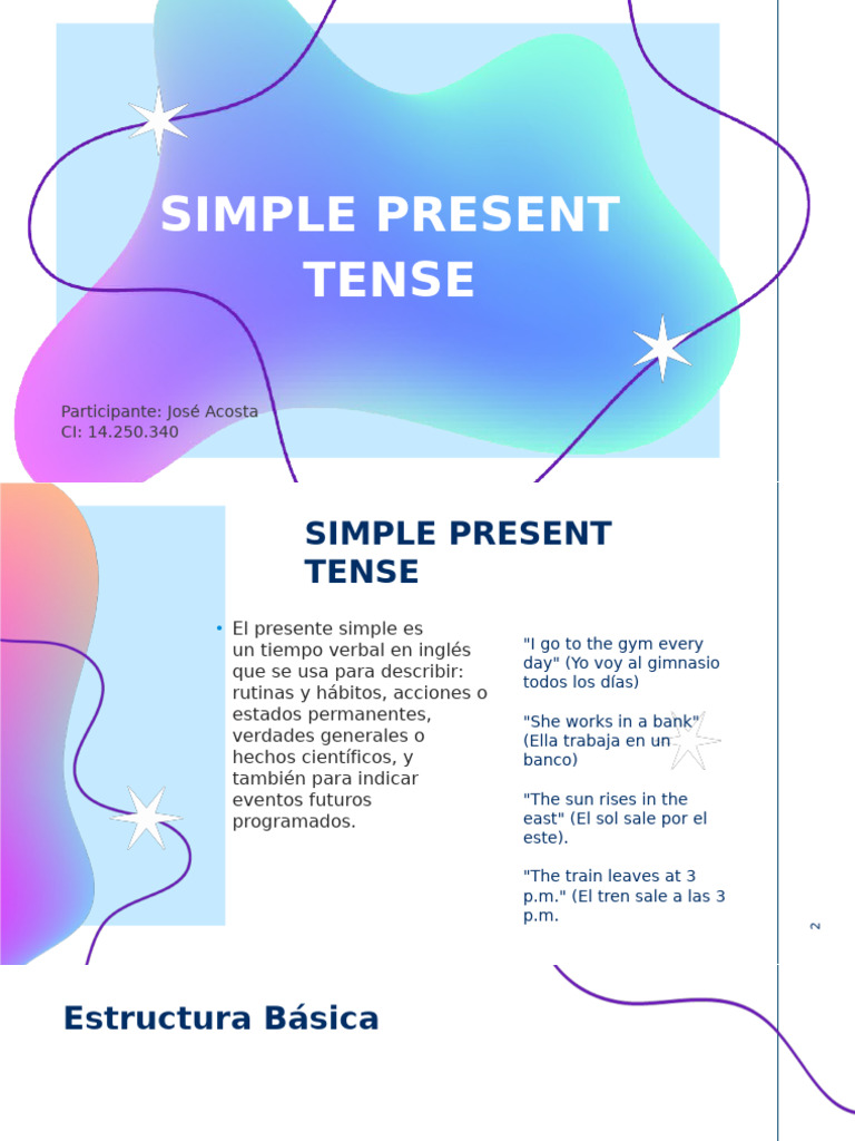 Simple Present Tense | PDF | Verbo | Morfología