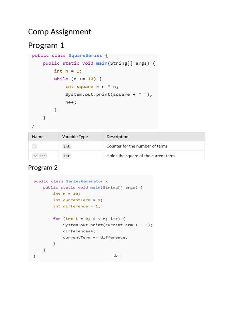 Comp Assignment | PDF