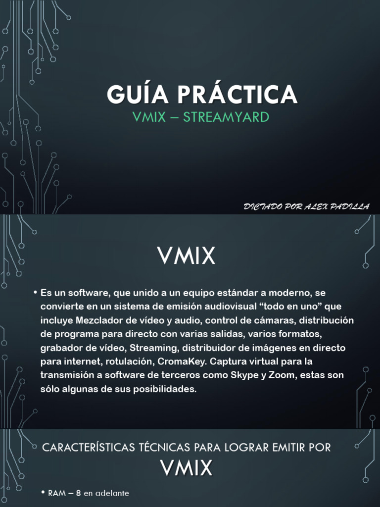 Guía Práctica Vmix Pdf Botón Computación Ventana Informática
