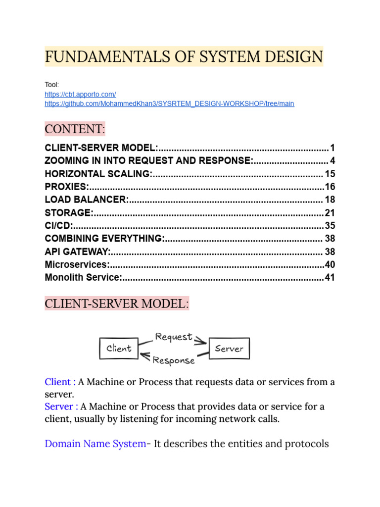 System Design Fundamentals Overview | PDF | Transport Layer Security ...