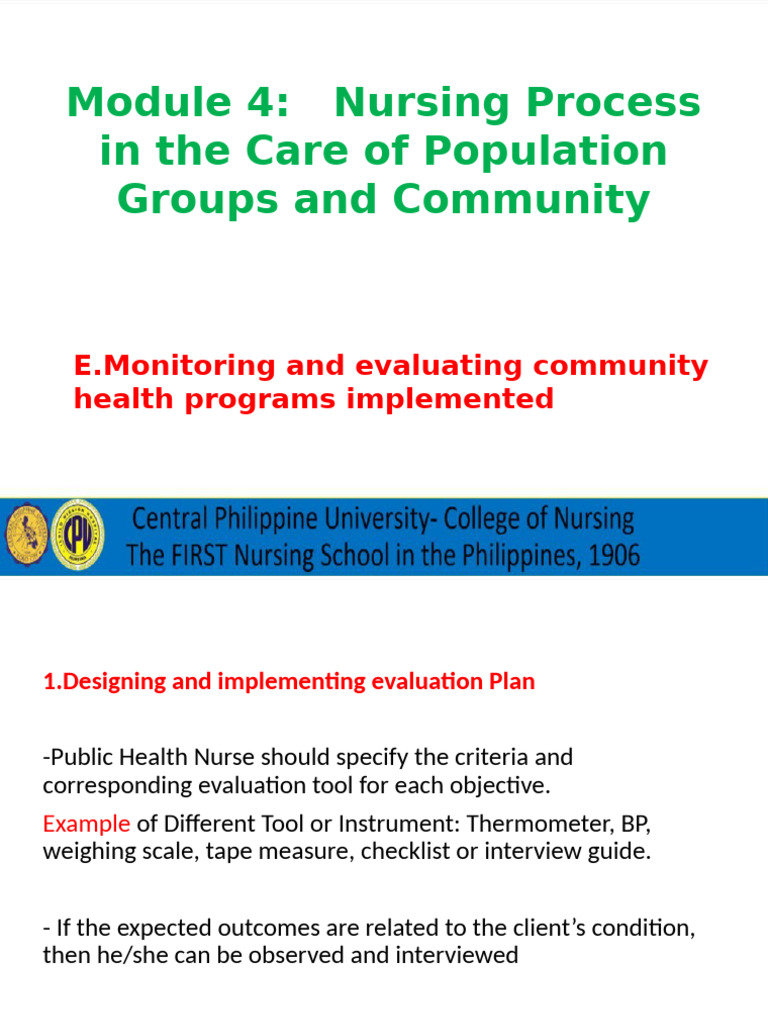 Community Health Program Evaluation Guide | PDF | Evaluation | Program ...