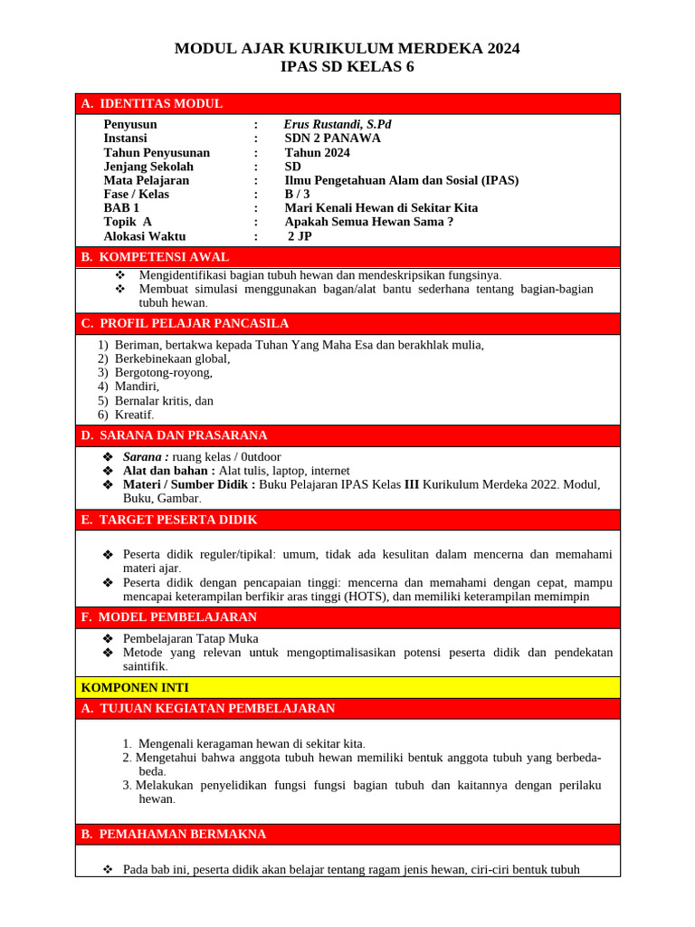 Modul Ajar Ipas PPG | PDF