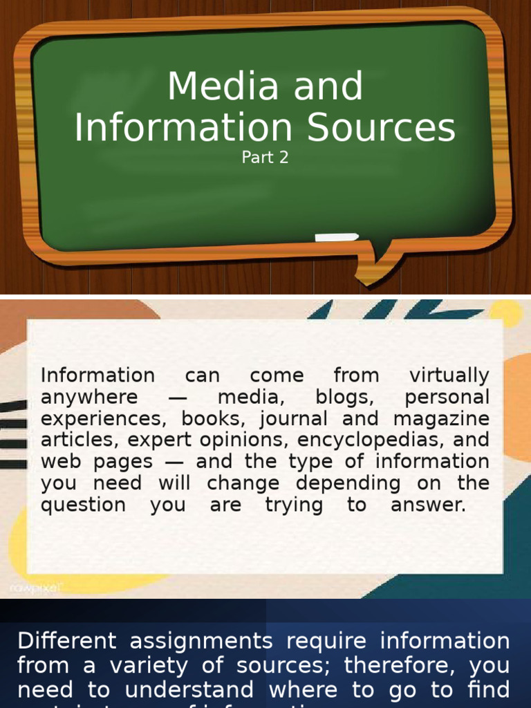 Q1.4 Media and Information Sources | PDF | Books | Information