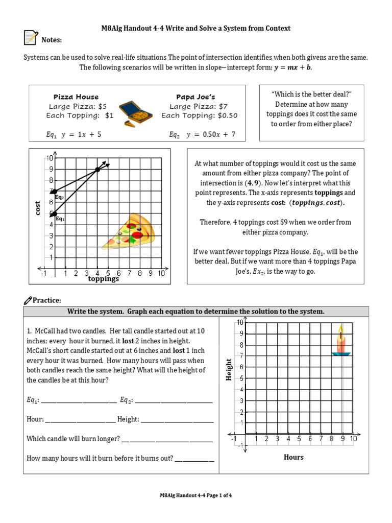 Solve Real-Life Systems of Equations | PDF | Equations