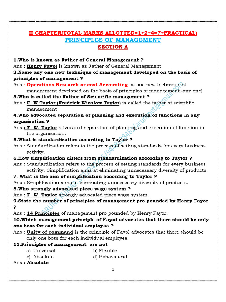 Principles of Management Overview | PDF | Business