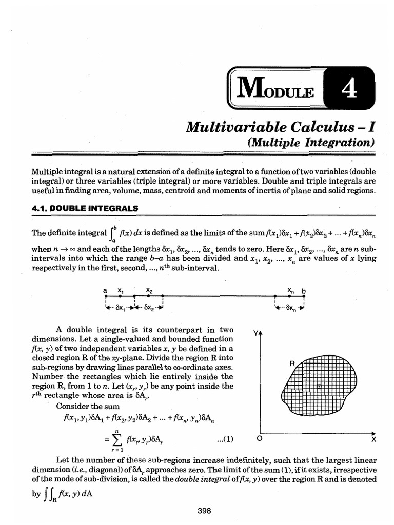 Unit-4 Multiple Integral Book | PDF