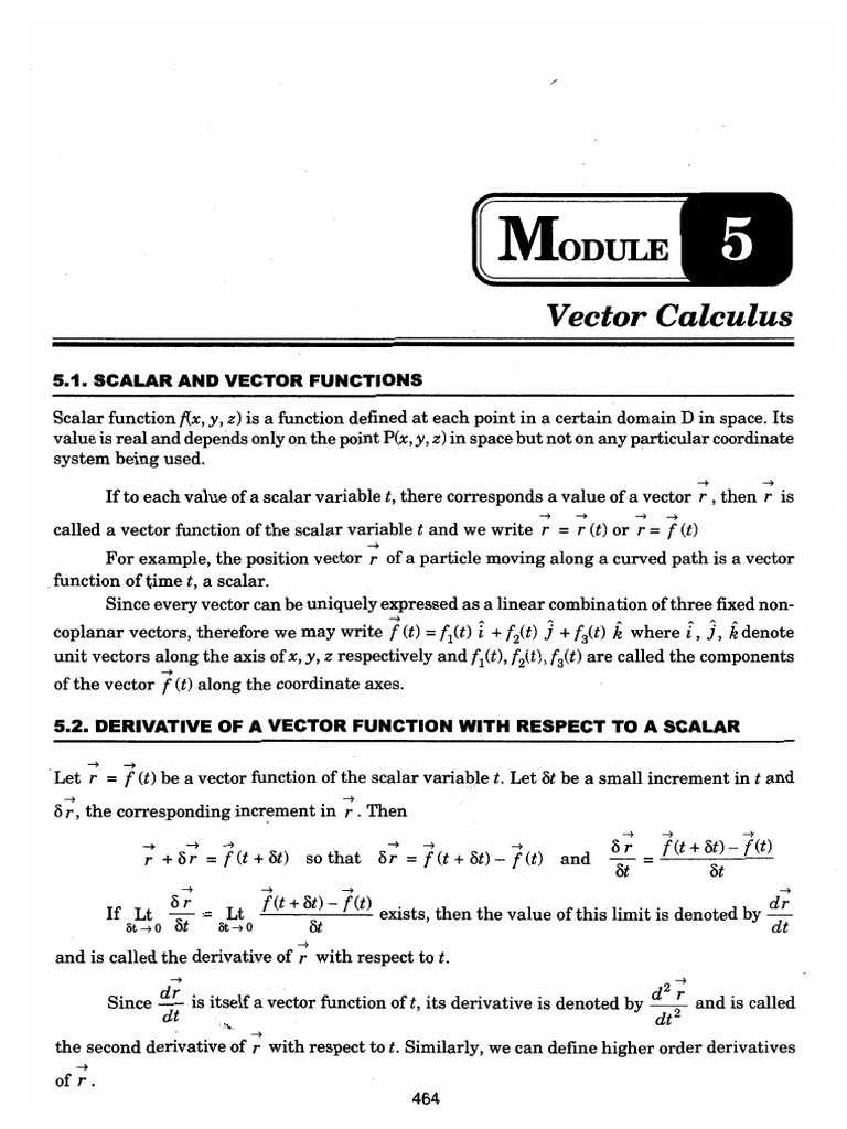 Unit-5 Vector Calculus Book | PDF