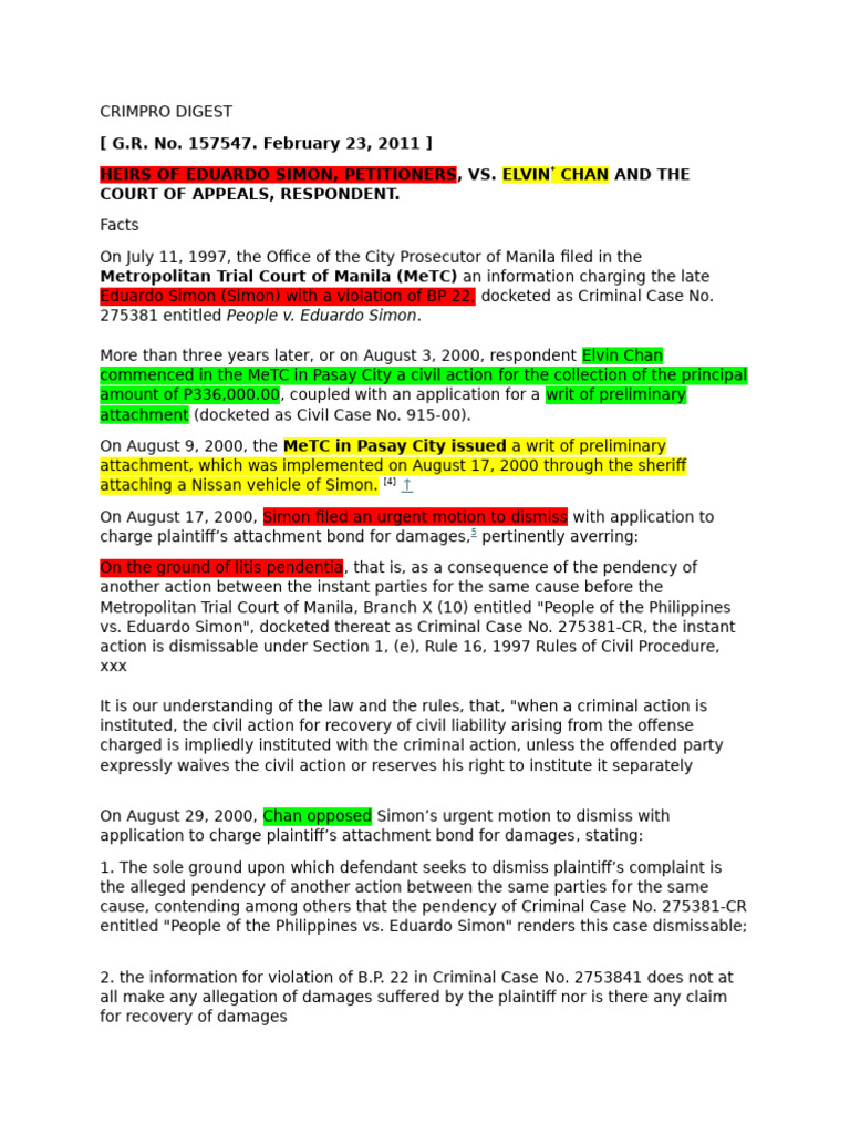 CRIMPRO DIGEST Fir Sumission Next Sat | PDF | Lawsuit | Acquittal