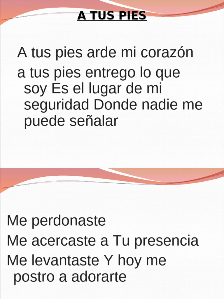 A Tus Pies | PDF
