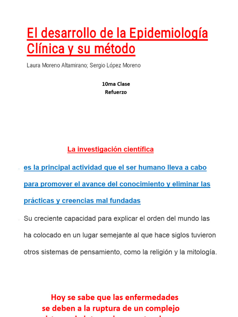 Epidemio Clinica Clase LB 10ma Clase - 250430 - 193445 | PDF | Ensayo ...