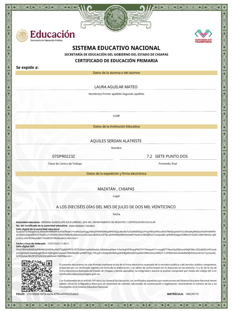 Certifica Dos | PDF | México | Educación primaria