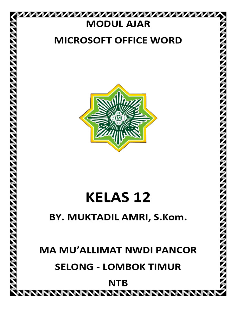 Modul Ajar Microsoft Word 2007 Kelas 12 | PDF