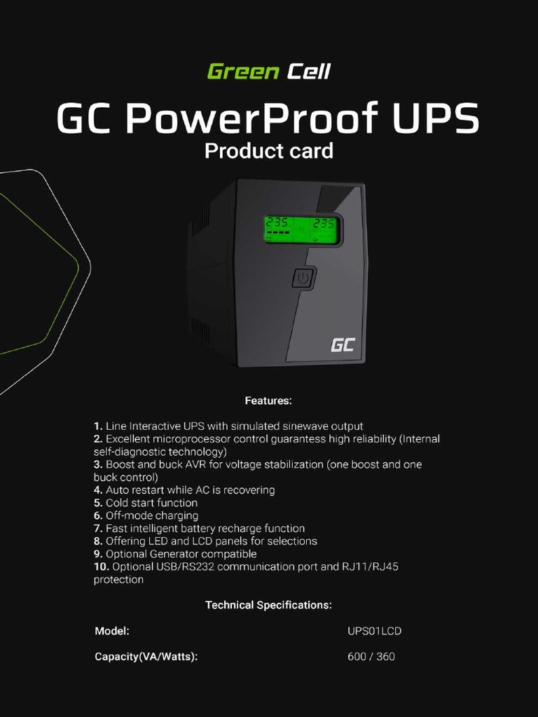 UPS01LCD | PDF