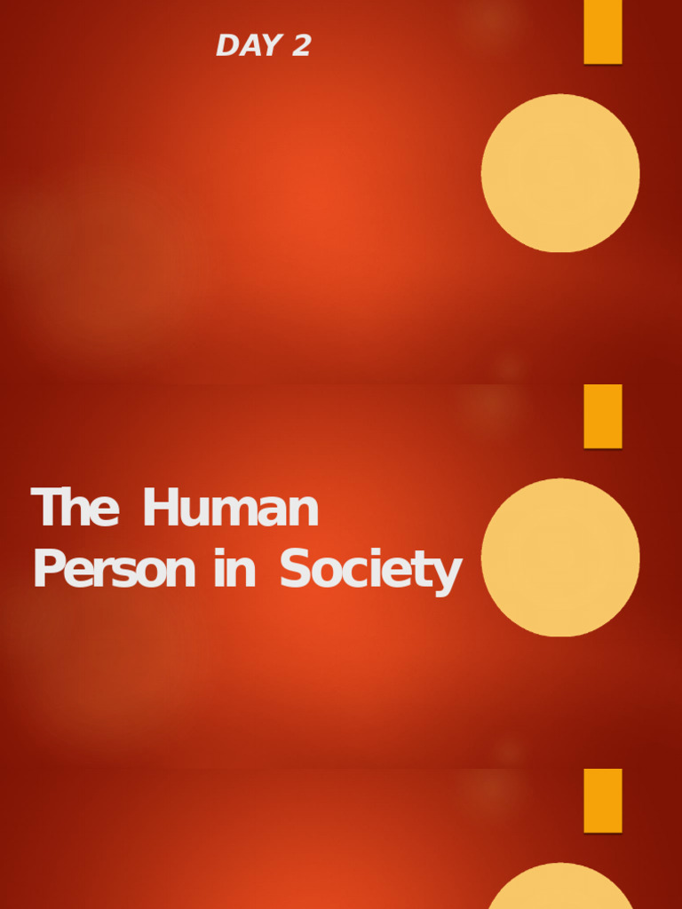 The Human Person in Society Day2 | PDF | Society | Agriculture