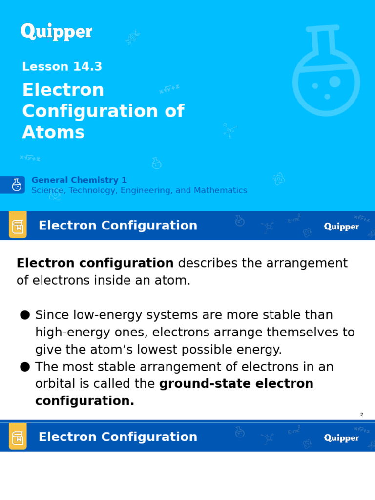 Electron Configuration of Atoms | PDF | Electron Configuration | Atomic ...